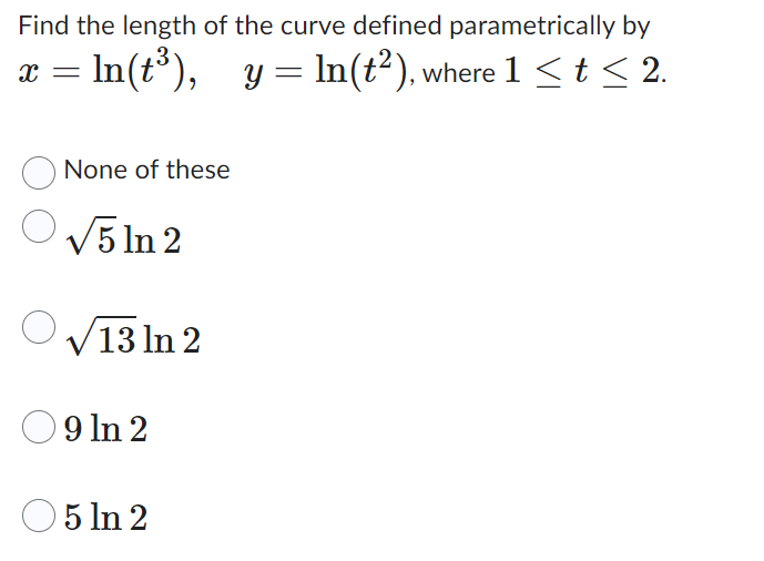 Solved Find the length of the curve defined parametrically | Chegg.com