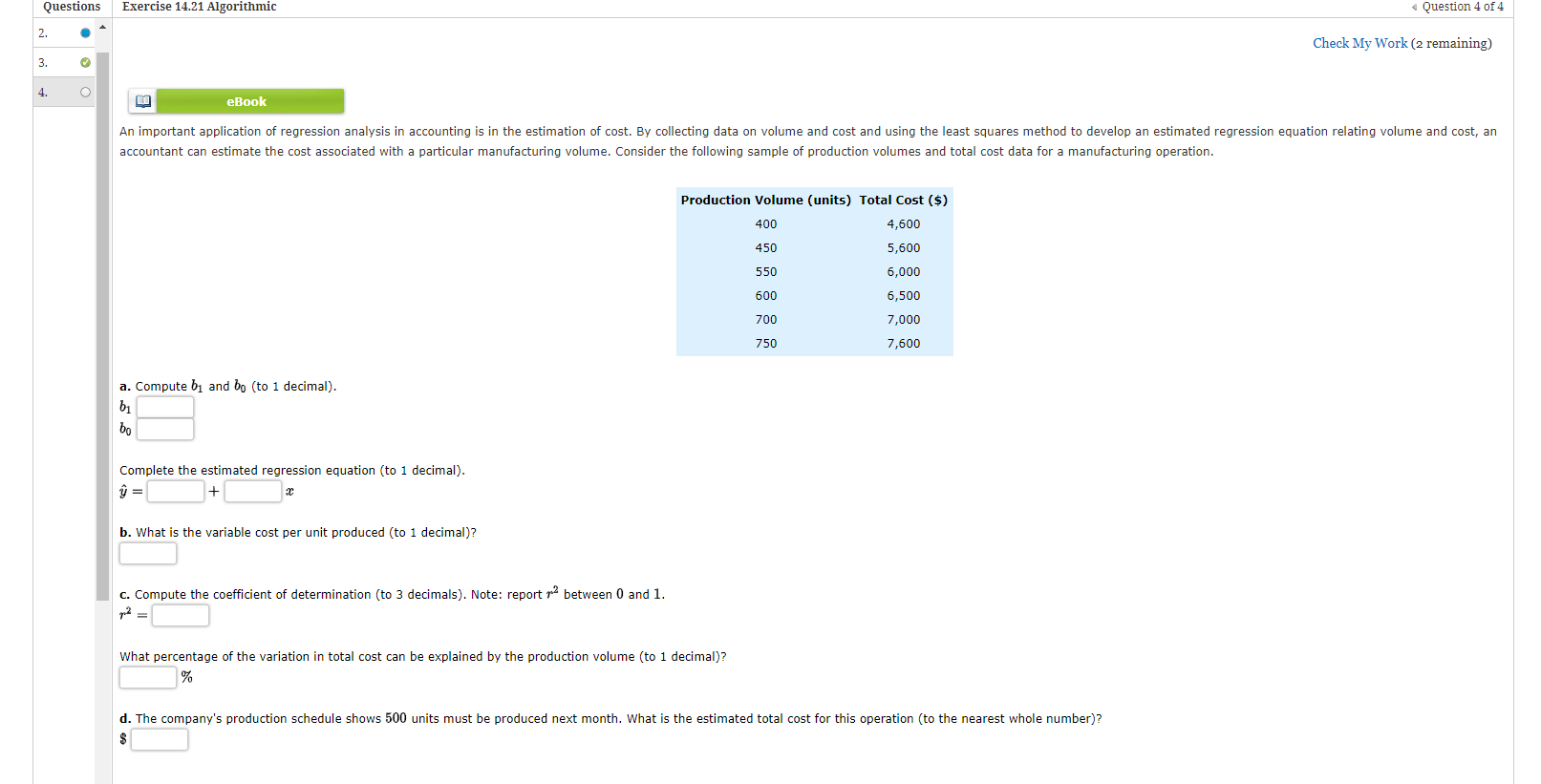 Solved Questions Exercise 14.21 Algorithmic Question 4 of 4 | Chegg.com