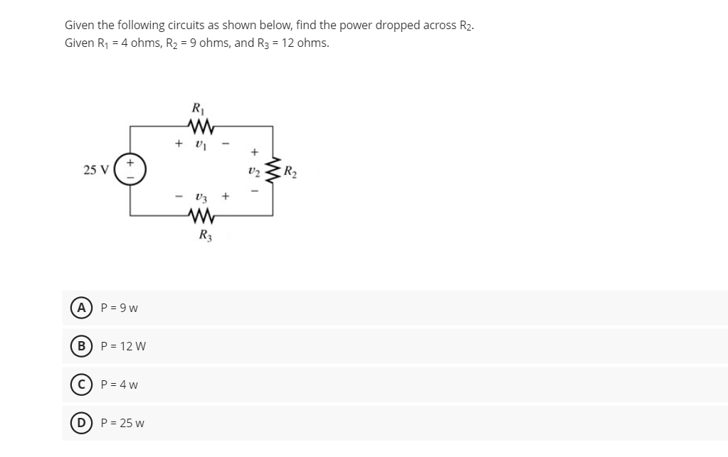 Solved Given the following circuits as shown below, find the | Chegg.com