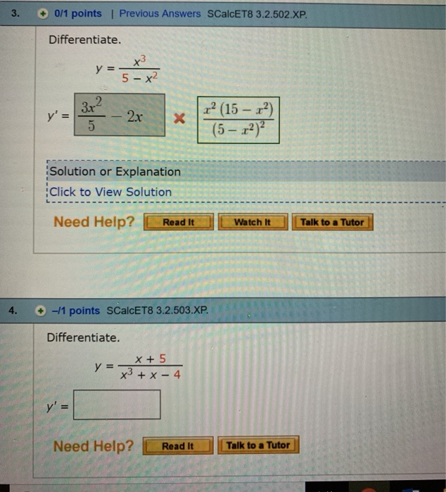 Solved 3.。0/1 points ! Previous Answers SCalcET8 3.2.502·XR | Chegg.com