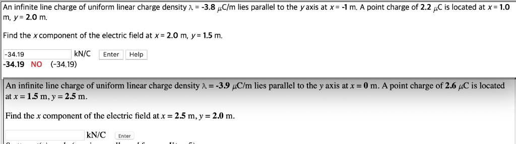 Solved An infinite line charge of uniform linear charge | Chegg.com