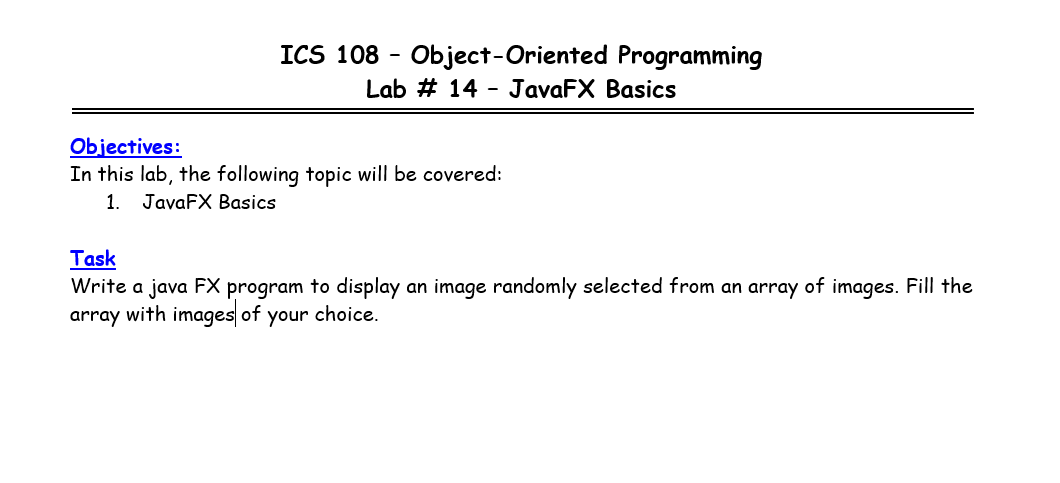 Solved Objectives: In this lab, the following topic will be | Chegg.com