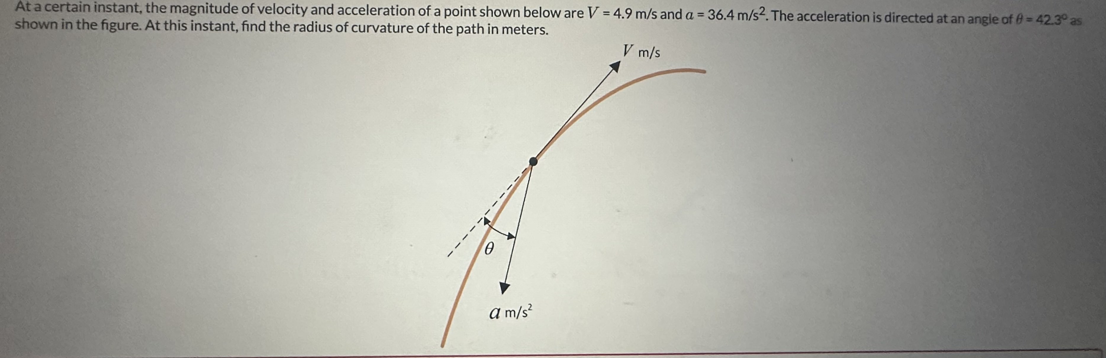 Solved Q1. At a certain instant, the magnitude of velocity | Chegg.com