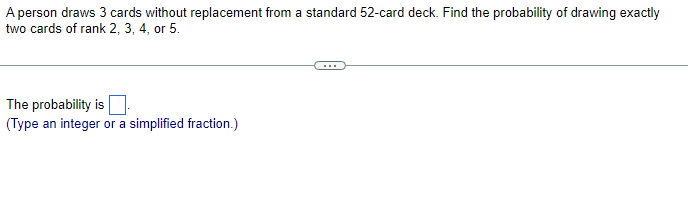 Solved A person draws 3 cards without replacement from a | Chegg.com