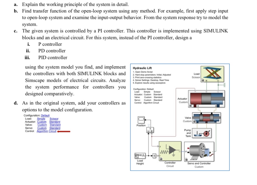 Solved a. Explain the working principle of the system in | Chegg.com