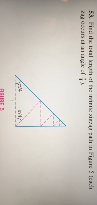 Solved Find the total length of the infinite zigzag path in | Chegg.com