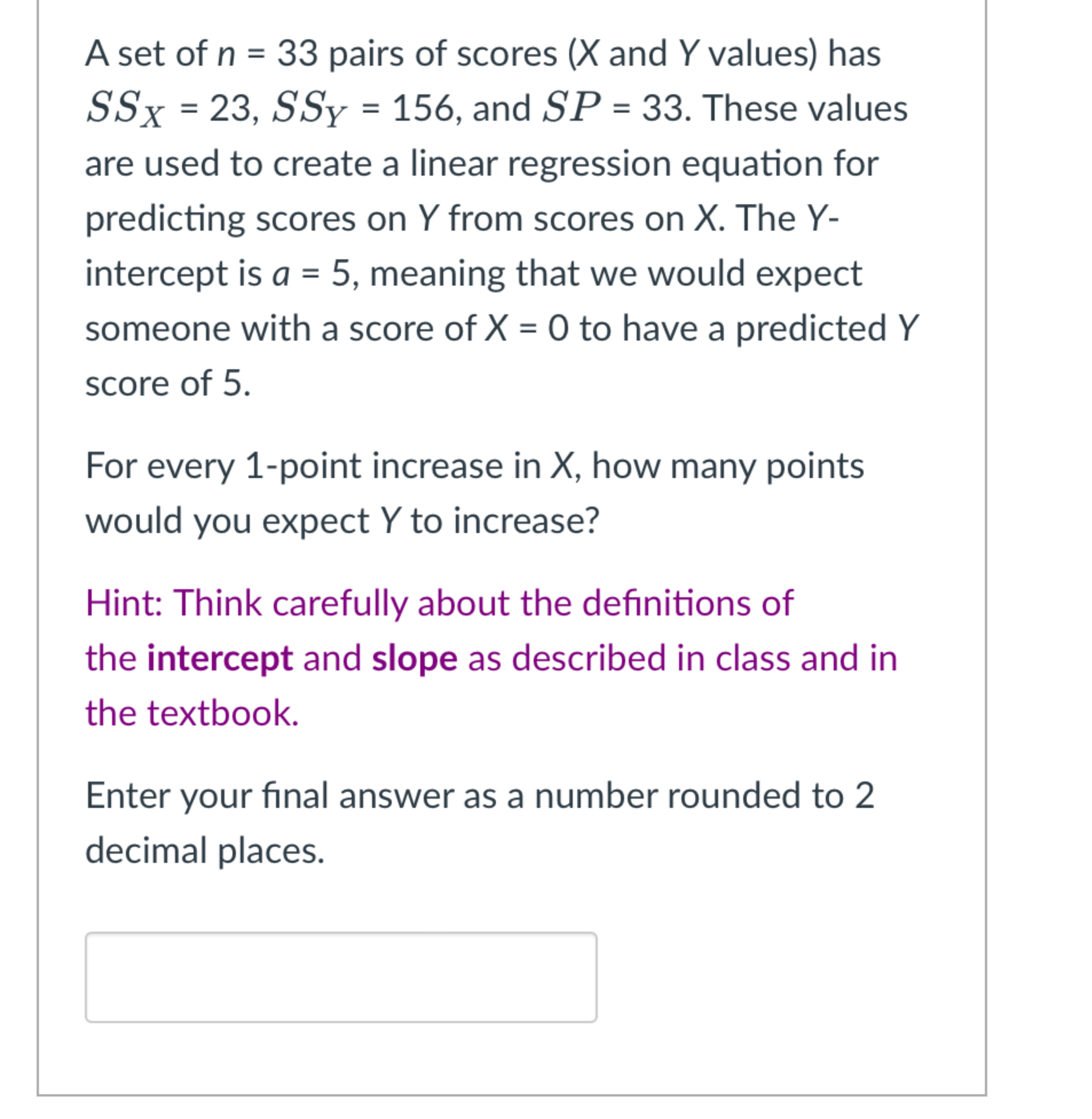 Solved A set of n=33 ﻿pairs of scores ( x ﻿and Y ﻿values) | Chegg.com