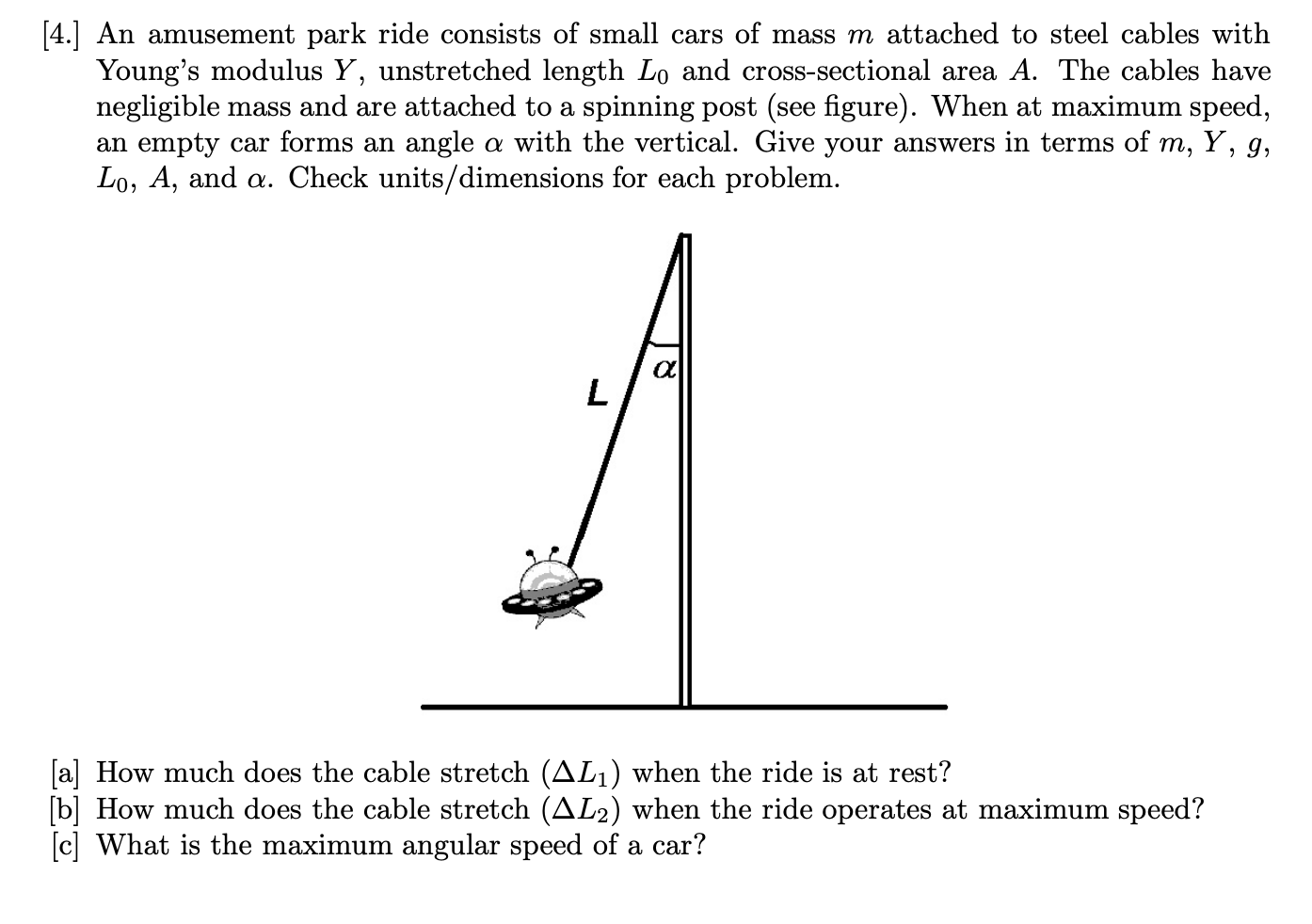 An amusement park ride consists of small cars of mass | Chegg.com