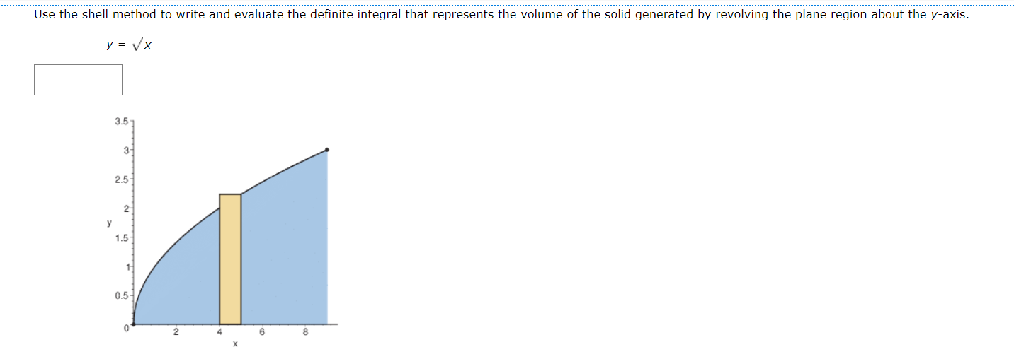 Solved Use the shell method to write and evaluate the | Chegg.com