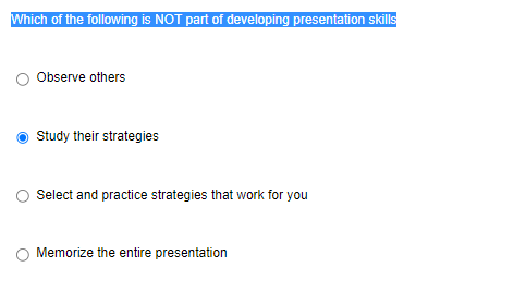 Which of the following is NOT part of developing | Chegg.com