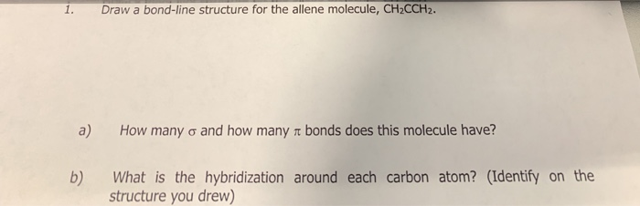 Solved 1. Draw a bond-line structure for the allene | Chegg.com