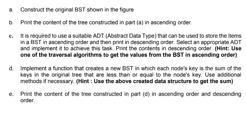 Solved 1. A given Binary Search Tree (BST) contains N | Chegg.com