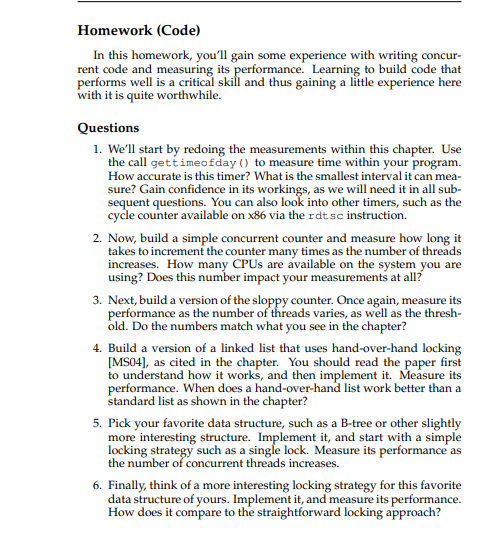 Homework (Code) In this homework, you'll gain some | Chegg.com