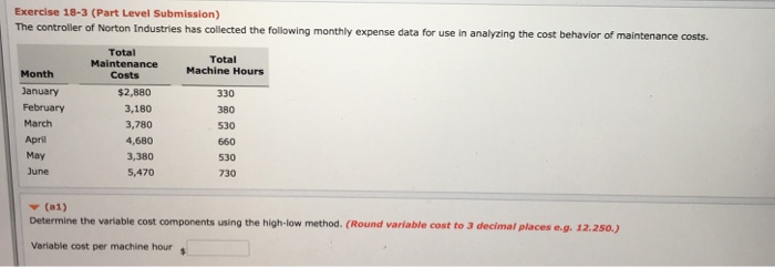 Solved Exercise 18-2 (Part Level Submission) Shingle | Chegg.com