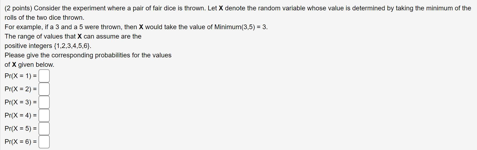 Solved (2 points) Consider the experiment where a pair of | Chegg.com
