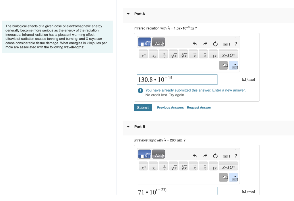 Solved The biological effects of a given dose of | Chegg.com