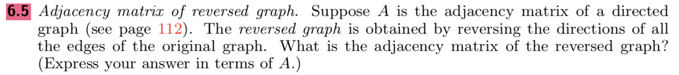Solved 7.7 Incidence matrix of reversed graph. (See exercise | Chegg.com