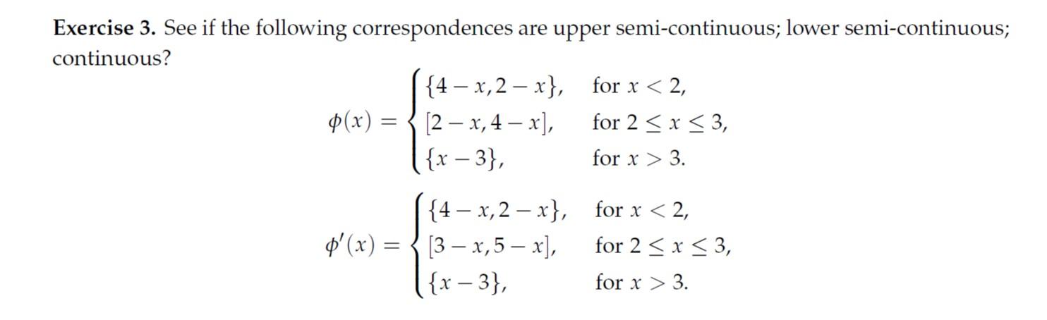 Exercise 3. See if the following correspondences are | Chegg.com