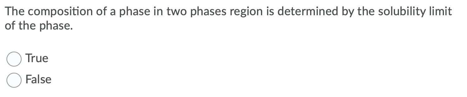 Solved The composition of a phase in two phases region is | Chegg.com