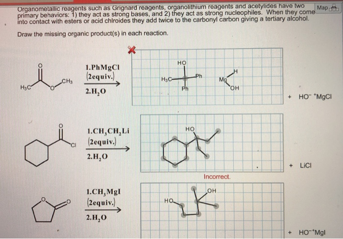 Solved Organometallic reagents such as Grignard reagents, | Chegg.com