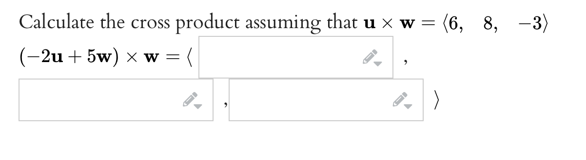 Solved Calculate the cross product assuming that | Chegg.com