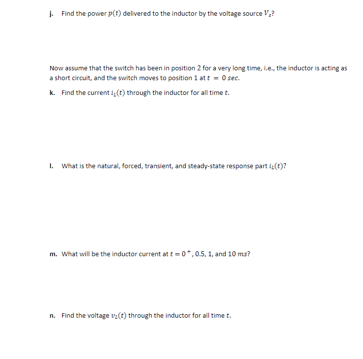 Solved Pre-Lab Exercise (Calculate): Solve RL Circuit using | Chegg.com