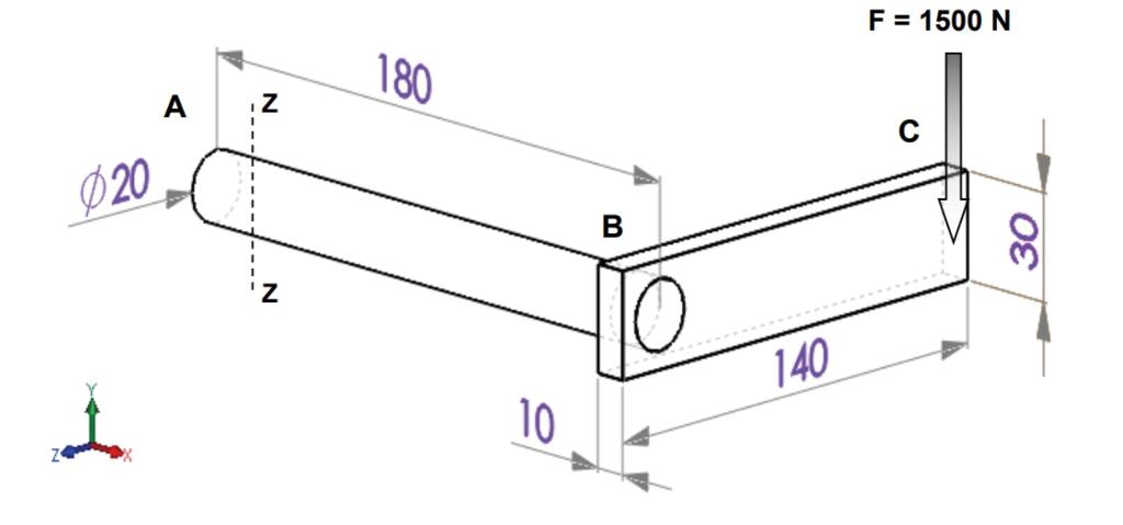 Solved Section Z-Z is 50 mm from A Using the diagram below | Chegg.com