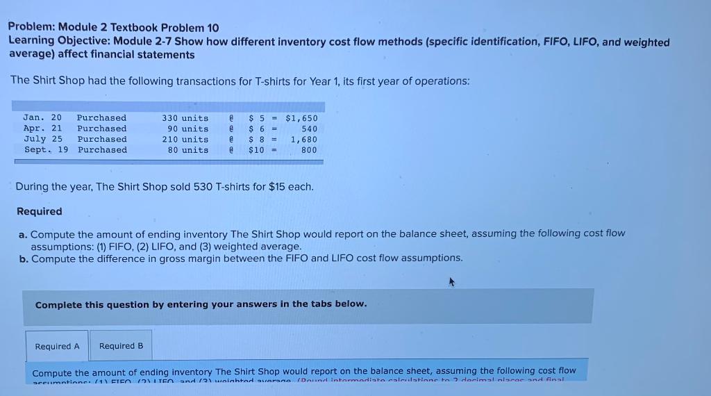 Solved Problem: Module 2 Textbook Problem 10 Learning | Chegg.com