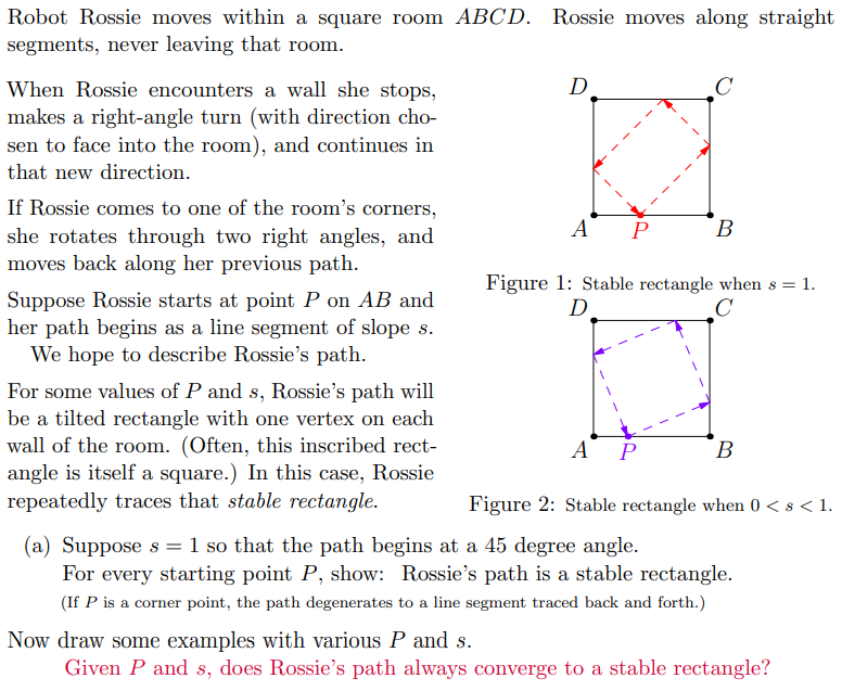 Solved Robot Rossie moves within a square room ABCD. Rossie | Chegg.com