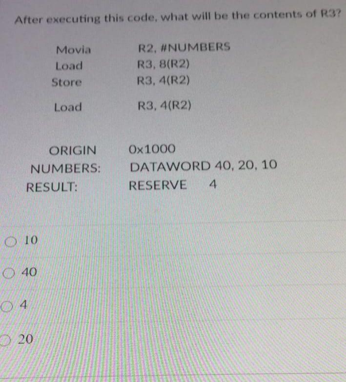 Solved After executing this code, what will be the contents | Chegg.com