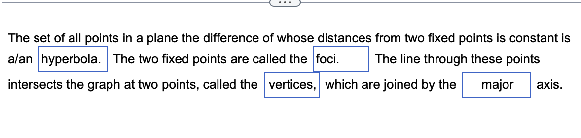 [Solved]: The set of all points in a plane the difference