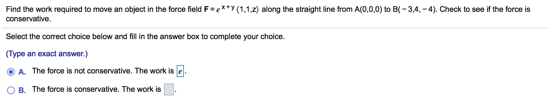 Solved Find the work required to move an object in the force | Chegg.com
