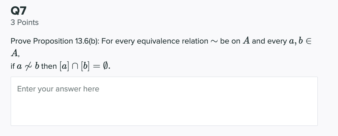 Solved Q7 3 Points Prove Proposition 13.6(b): For every | Chegg.com