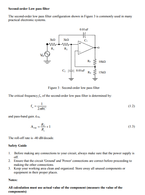 First-order Low pass filter A first-order low pass | Chegg.com
