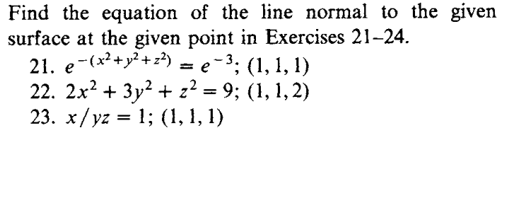 Solved Find the equation of the line normal to the given | Chegg.com