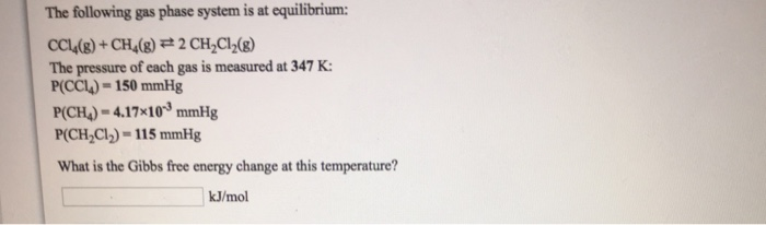 Solved The following gas phase system is at equilibrium: | Chegg.com