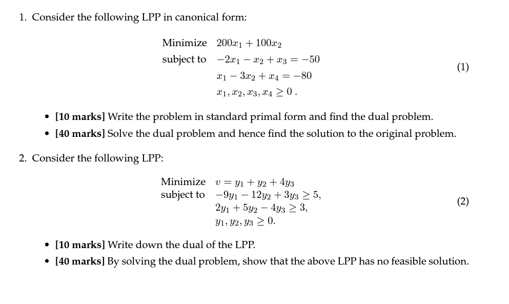 Solved Consider the following LPP in ﻿canonical | Chegg.com
