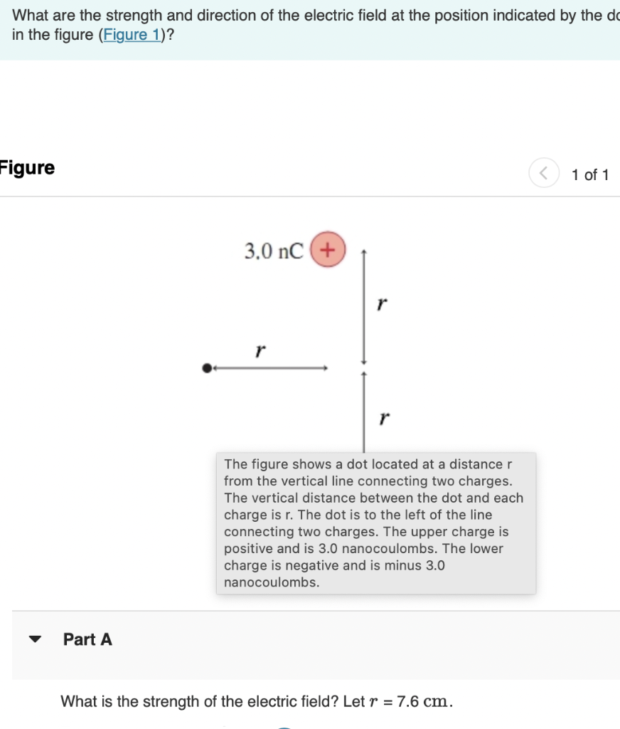 Solved What are the strength and direction of the electric | Chegg.com