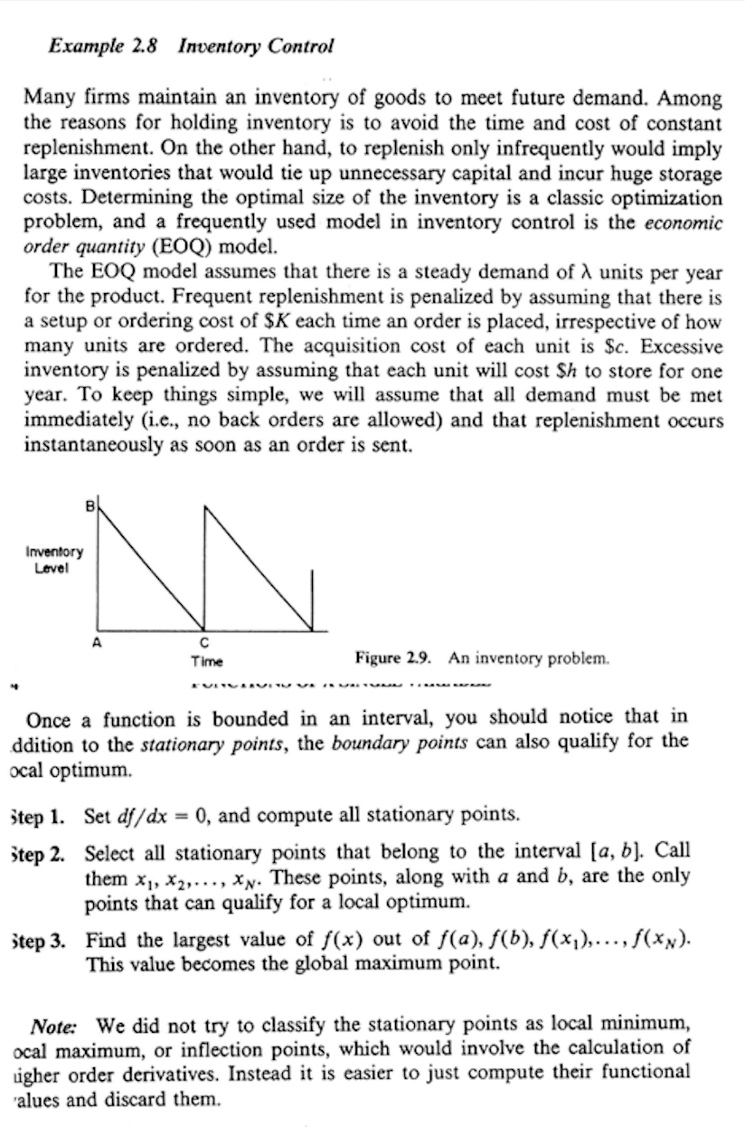 Solved a) Reconsider the single variable inventory | Chegg.com