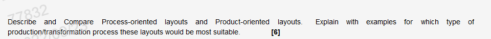 Solved Describe and Compare Process-oriented layouts and | Chegg.com