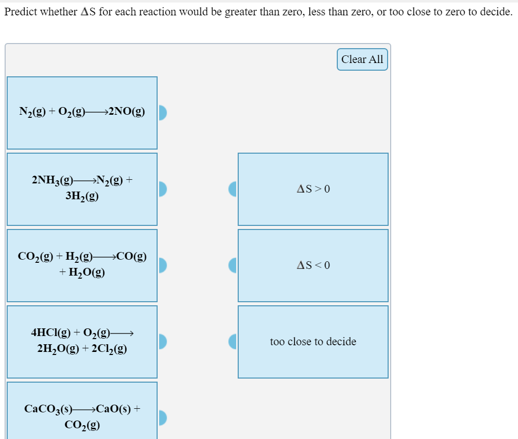 Solved Predict whether AS for each reaction would be greater | Chegg.com