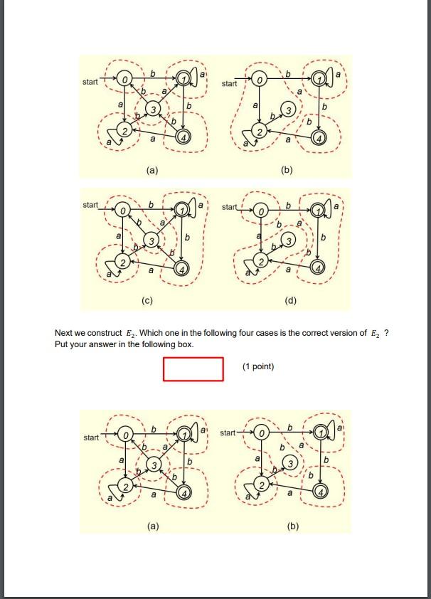Solved 1. Given the following DFA, to find a minimum-state | Chegg.com