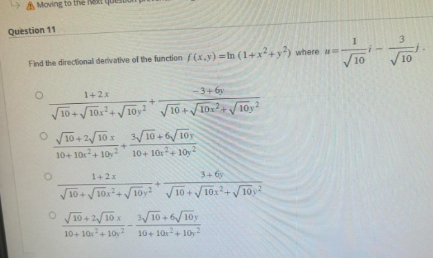 Find the directional derivative of the function | Chegg.com