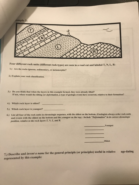 Solved Four different rock units (layers of different rock | Chegg.com Solved Four different rock units (layers of different rock | Chegg.com