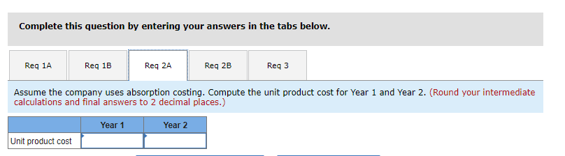 Solved Exercise 7-9 Variable and Absorption Costing Unit | Chegg.com