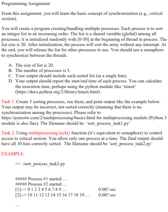 Solved Programming Assignment From this assignment, you will | Chegg.com