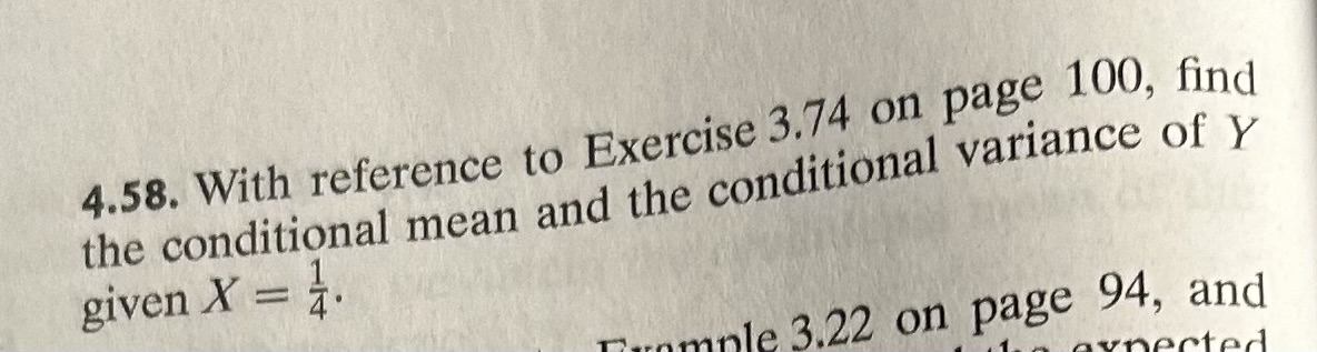 4.58. With reference to Exercise 3.74 on page 100, | Chegg.com