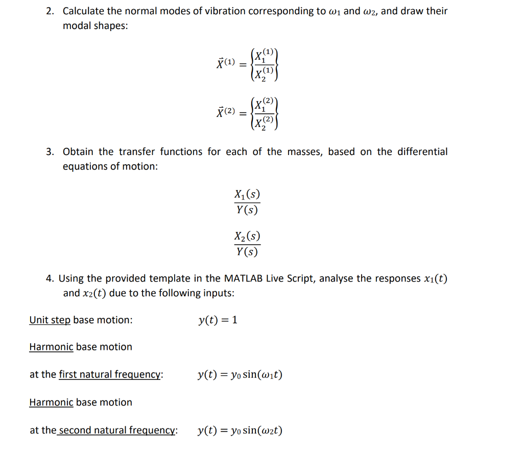 Figure 2-2 DoF shear building dynamic system2. | Chegg.com