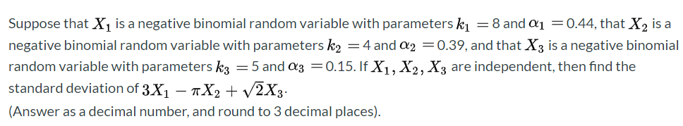 Solved Suppose that X1 is a negative binomial random | Chegg.com