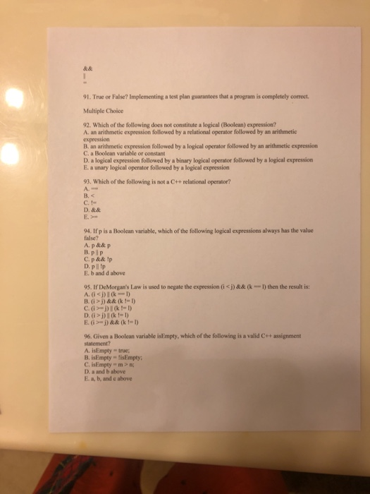 Solved 86. True or False? If the code fragment if (a> 10) if | Chegg.com